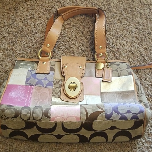 Coach | Bags | Coach Patch Work Hand Bag Purse | Poshmark